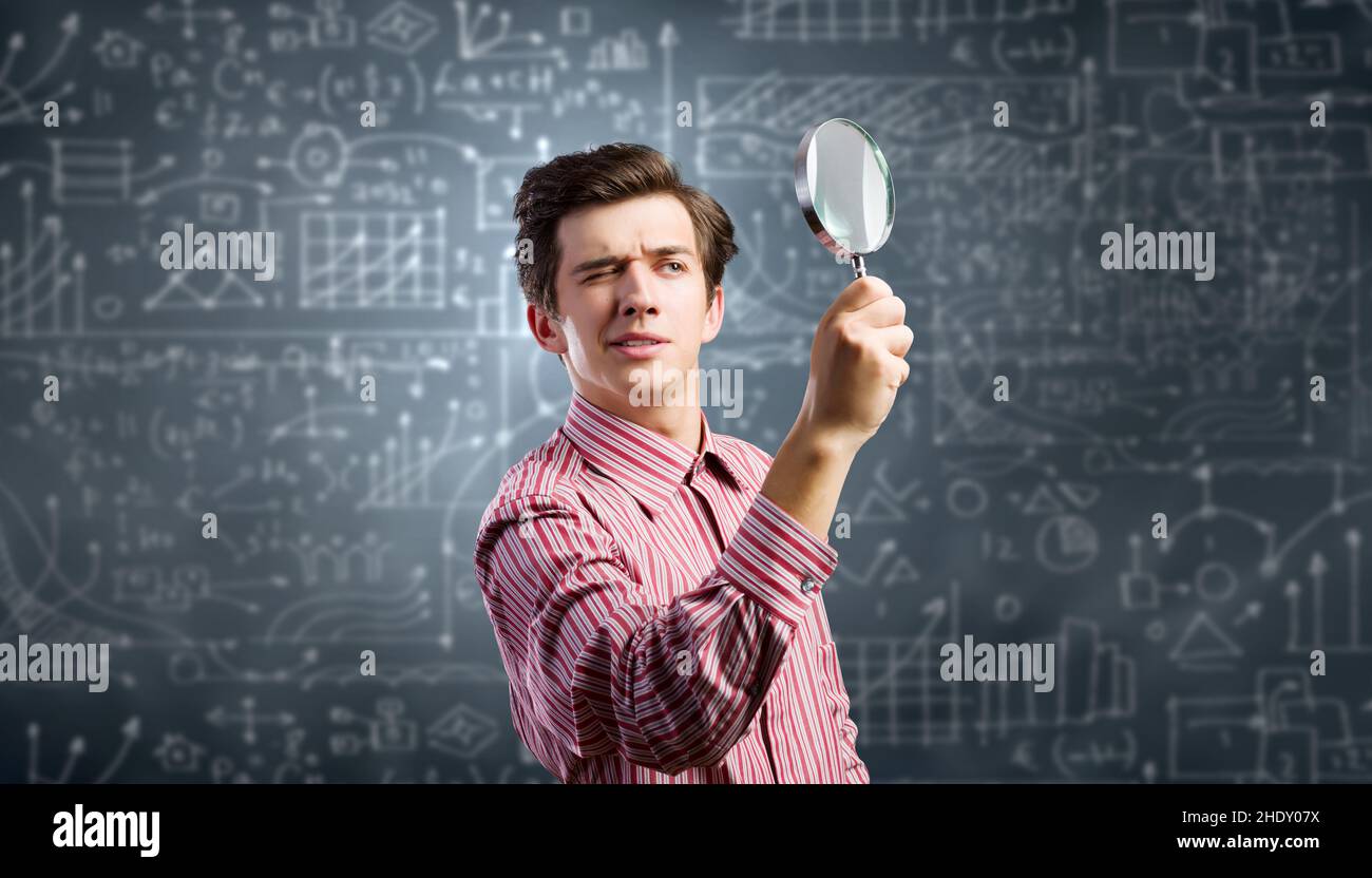 magnifying glass, discovery, examining, research, detection, discover ...