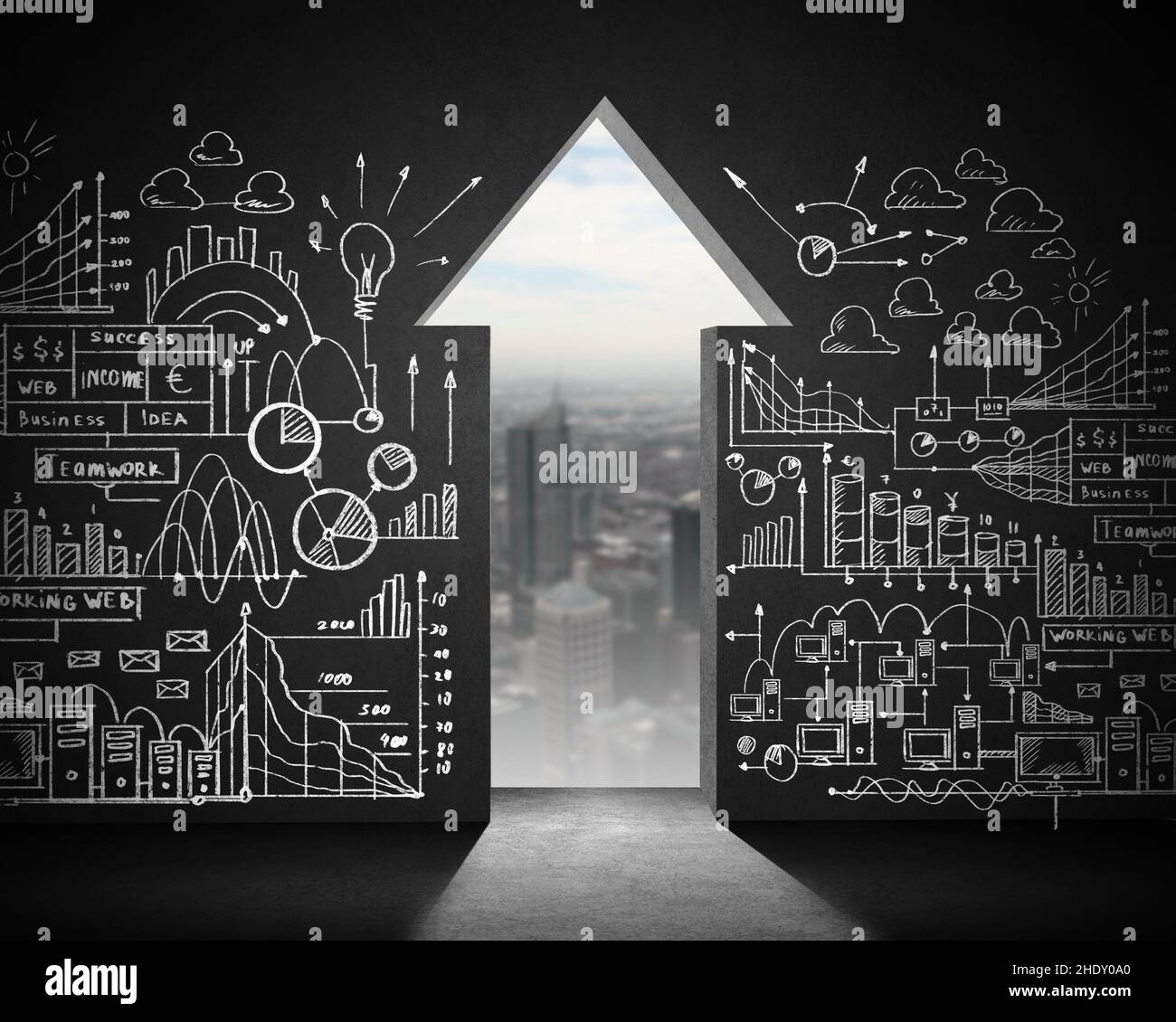 arrow, success, formula for success, mind mapping, arrows Stock Photo ...