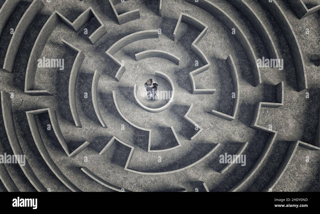 businessman, maze, disoriented, lost, boss, businessmen, executive ...