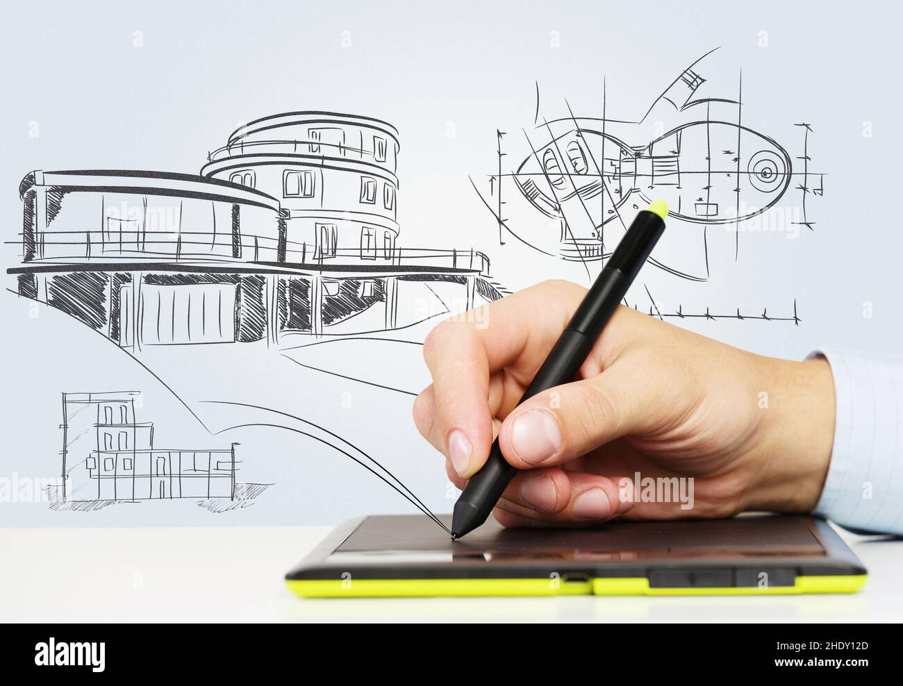 design, architect, draft, graphics tablet, sketch, designs, architects ...