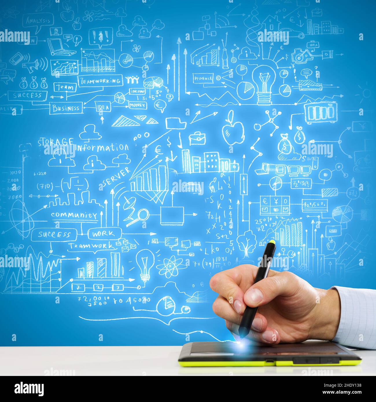 ideas, graphics tablet, brainstorming, graphic, mind mapping, idea ...