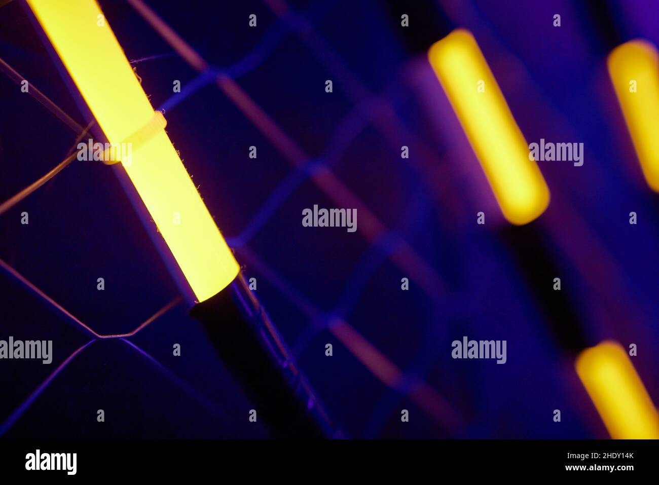 Abstact red neon sign with a blue neon tube Stock Photo - Alamy