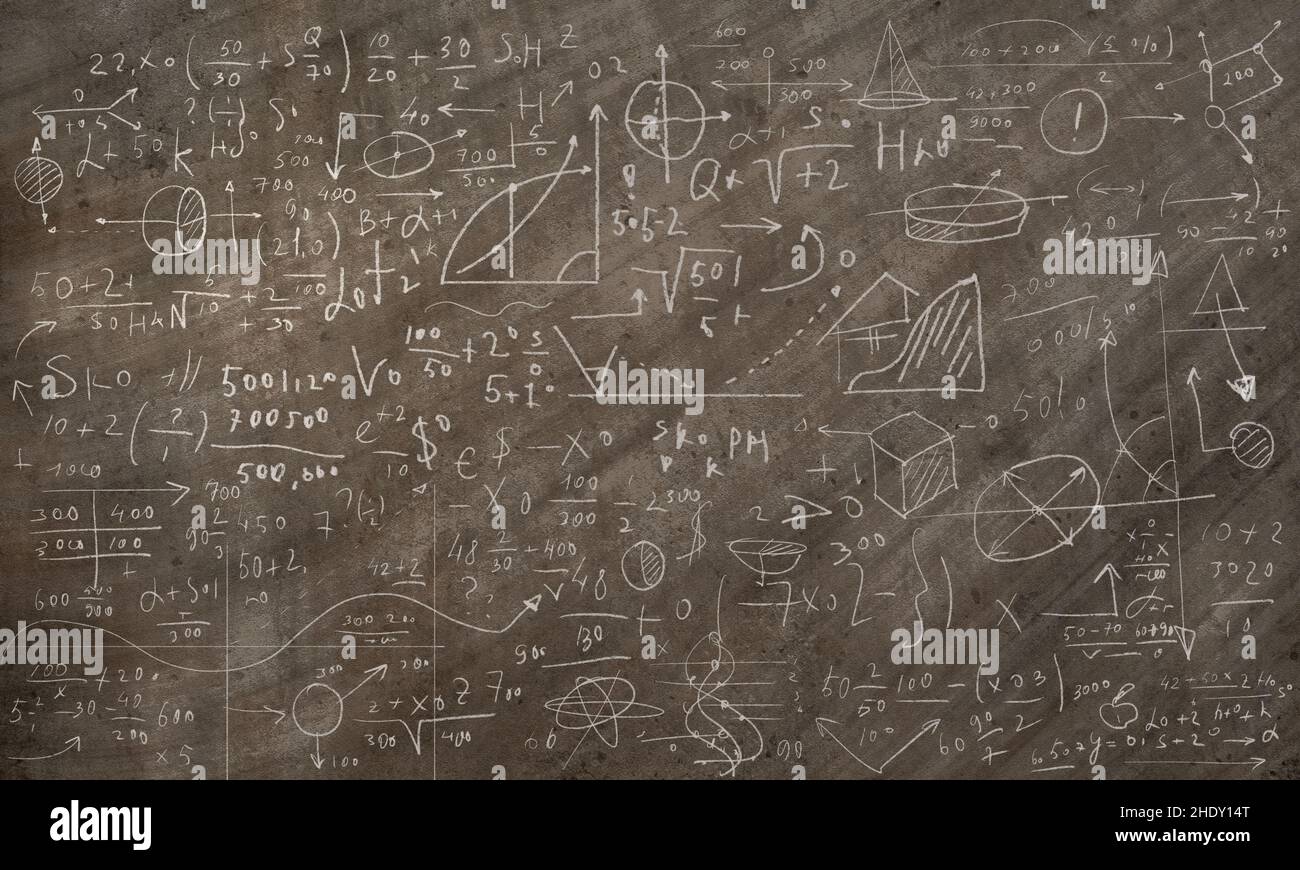 Math diagrams and blackboard hi-res stock photography and images - Alamy
