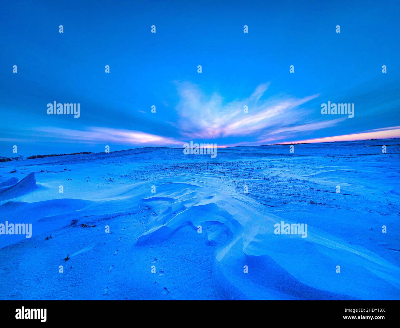 Saskatchewan winter sunrise Stock Photo - Alamy