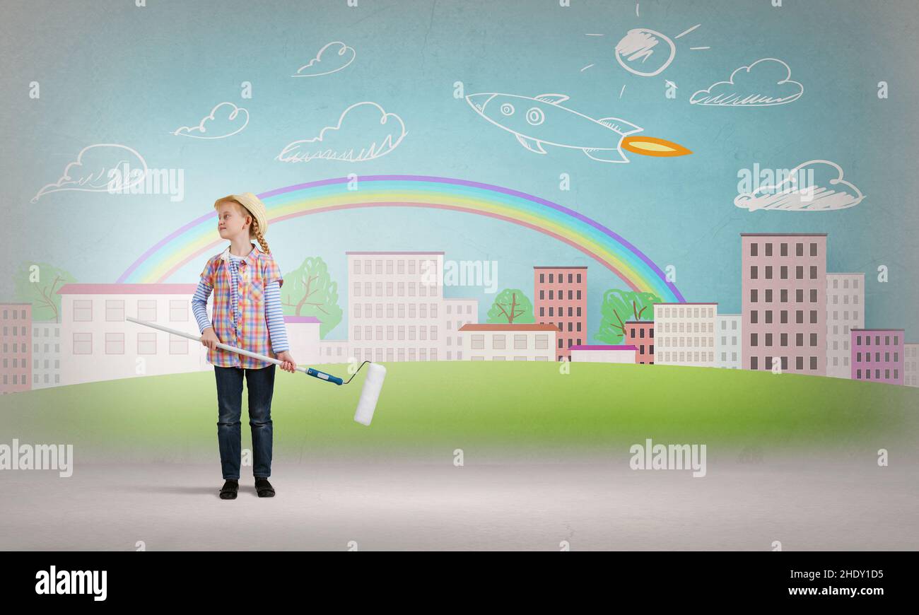 child, rainbow, change, new beginning, create, children, childs, kid ...