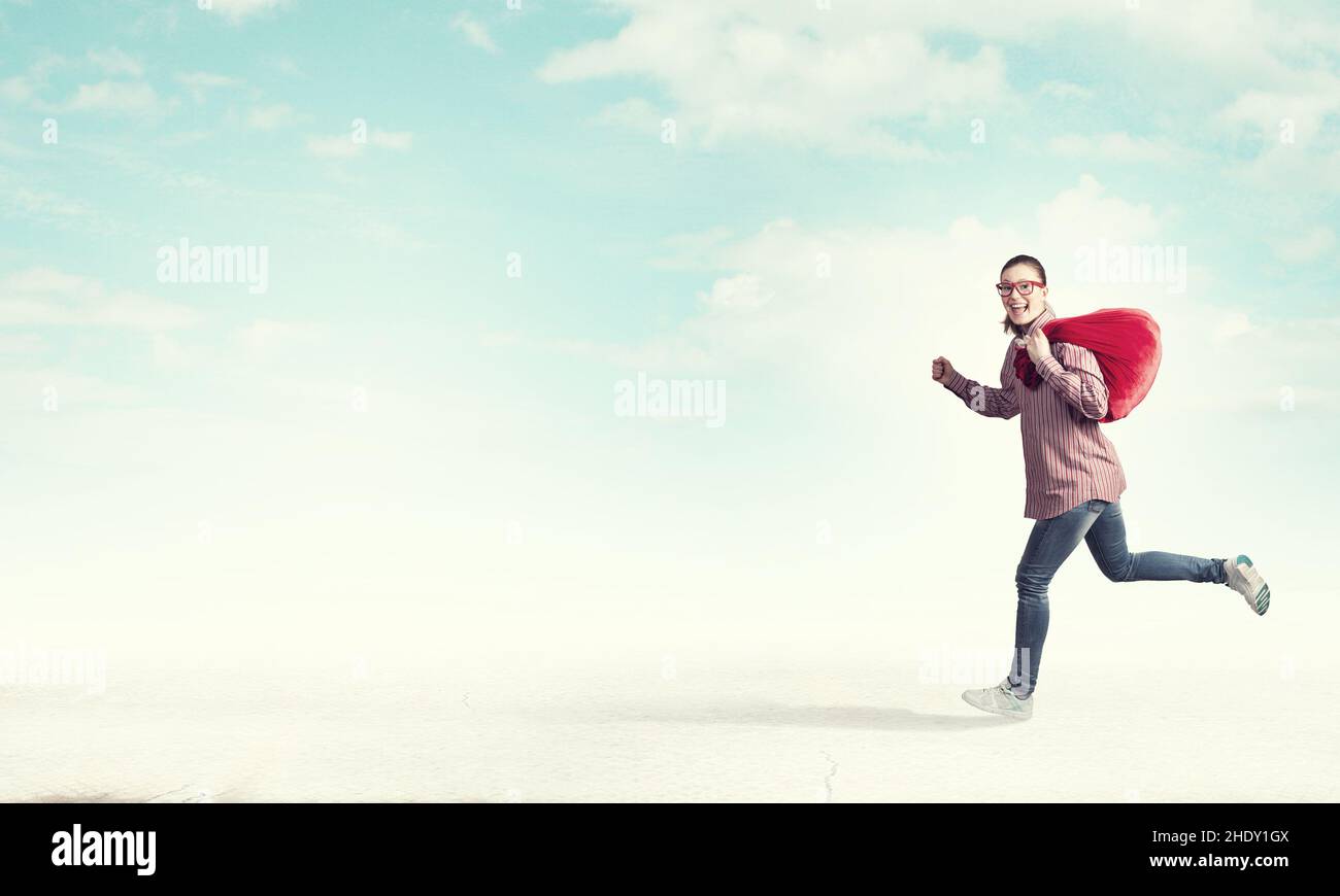 carrying, surprise, hurry, mrs claus, carry, surprises, hurries, in a ...