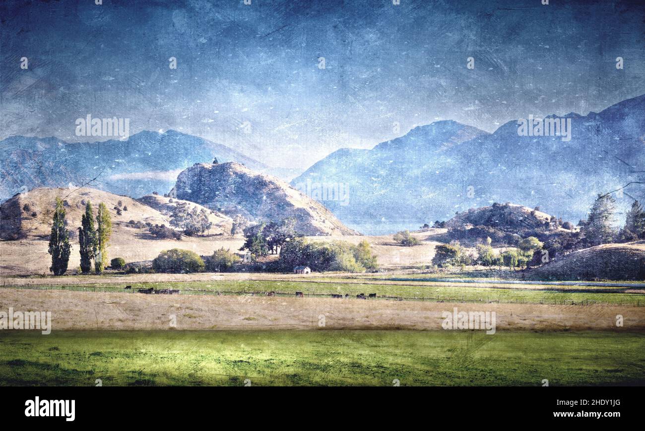 Retro landscape hi-res stock photography and images - Alamy
