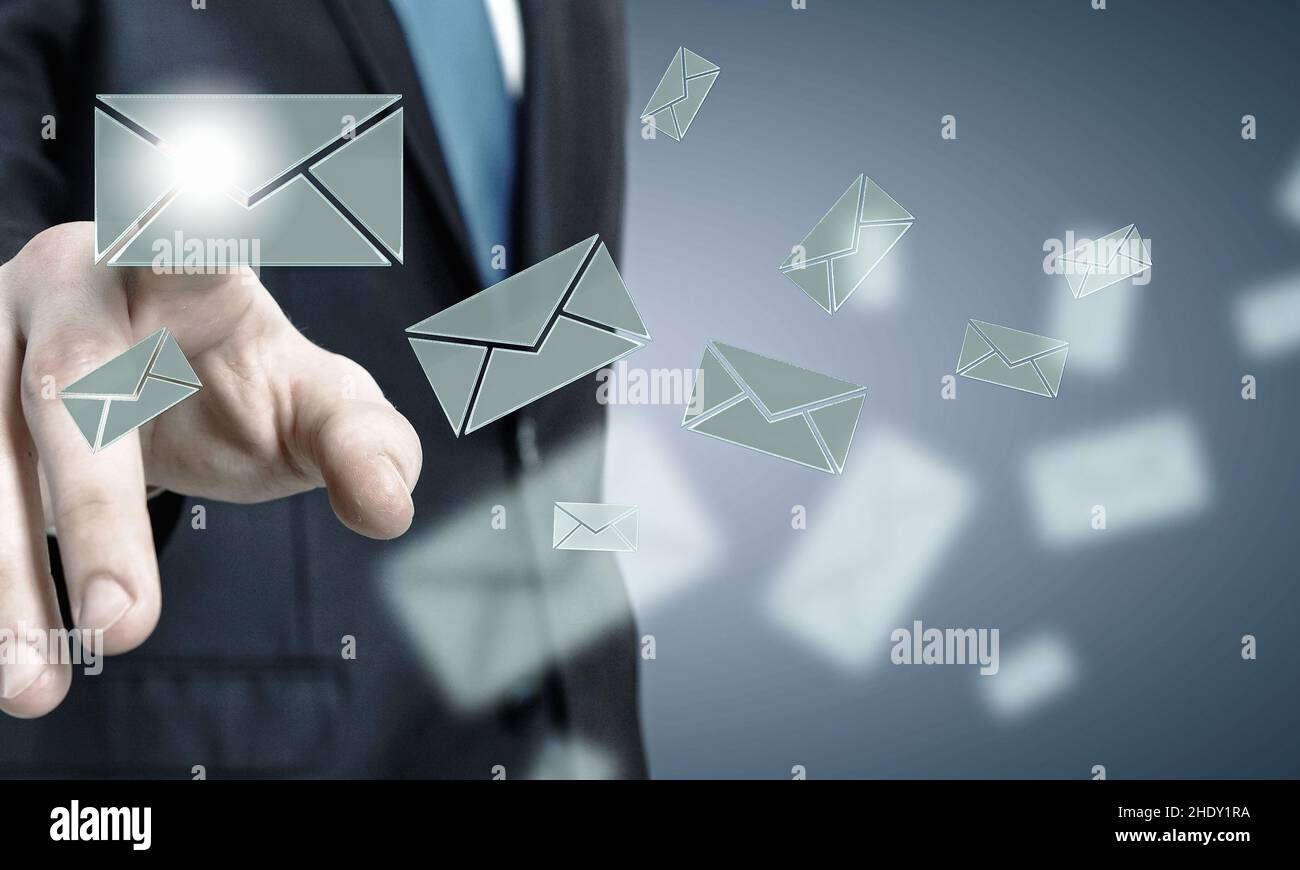 Email newsletter young people hi-res stock photography and images - Alamy