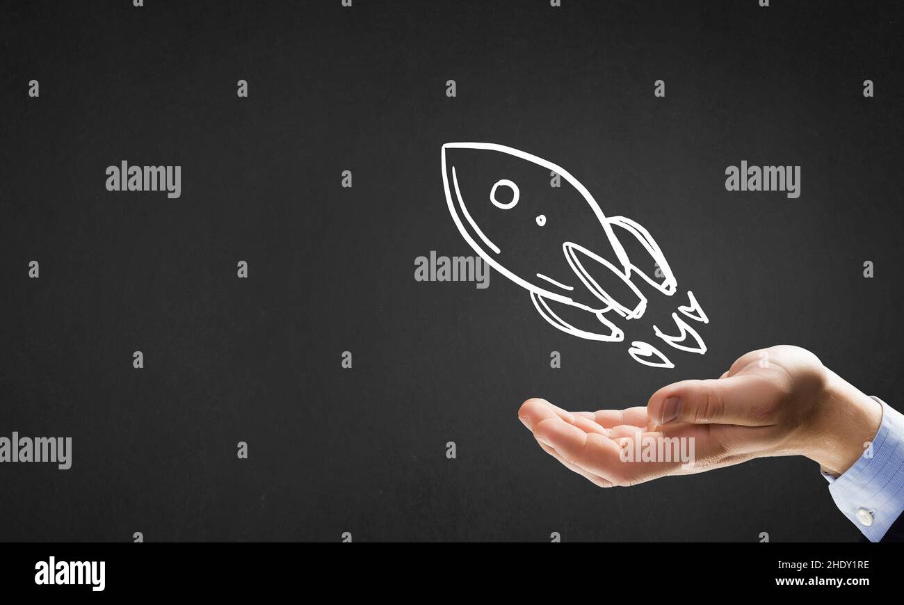 flying, success, upward, rocket, fly, to fly, upwards, rockets Stock ...