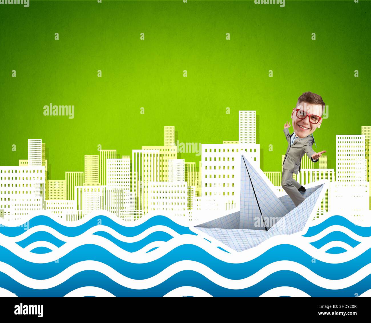 Cartoon boat captain man looking hi-res stock photography and images ...