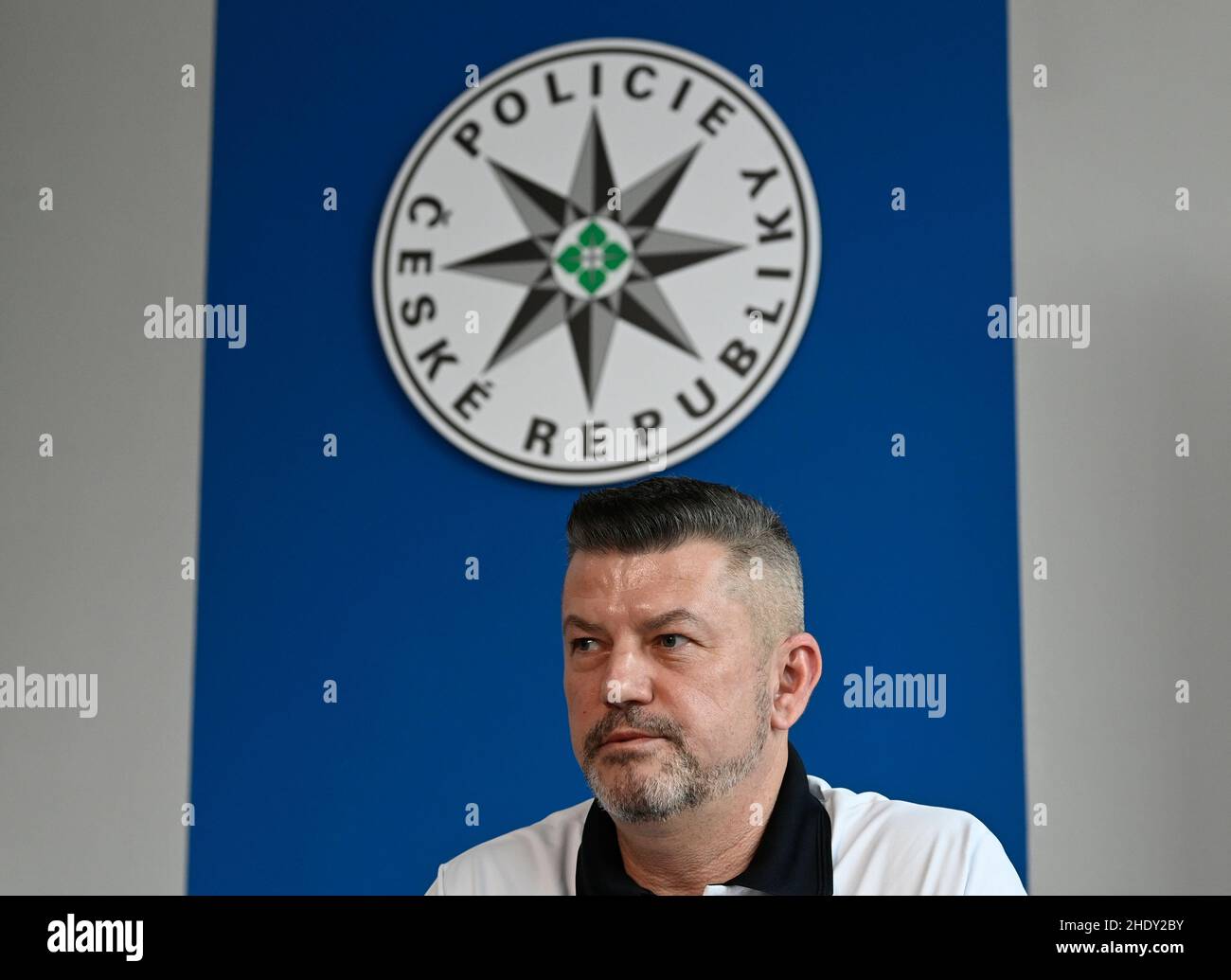 Czech traffic police chief Jiri Zly attends the press conference in ...