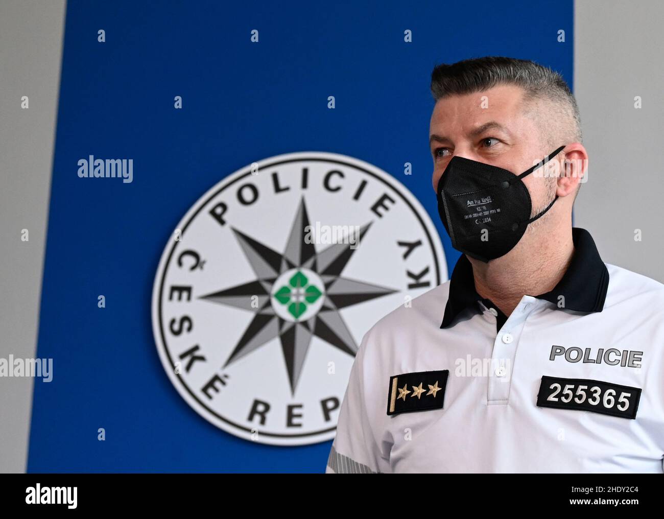 Czech traffic police chief Jiri Zly attends the press conference in ...