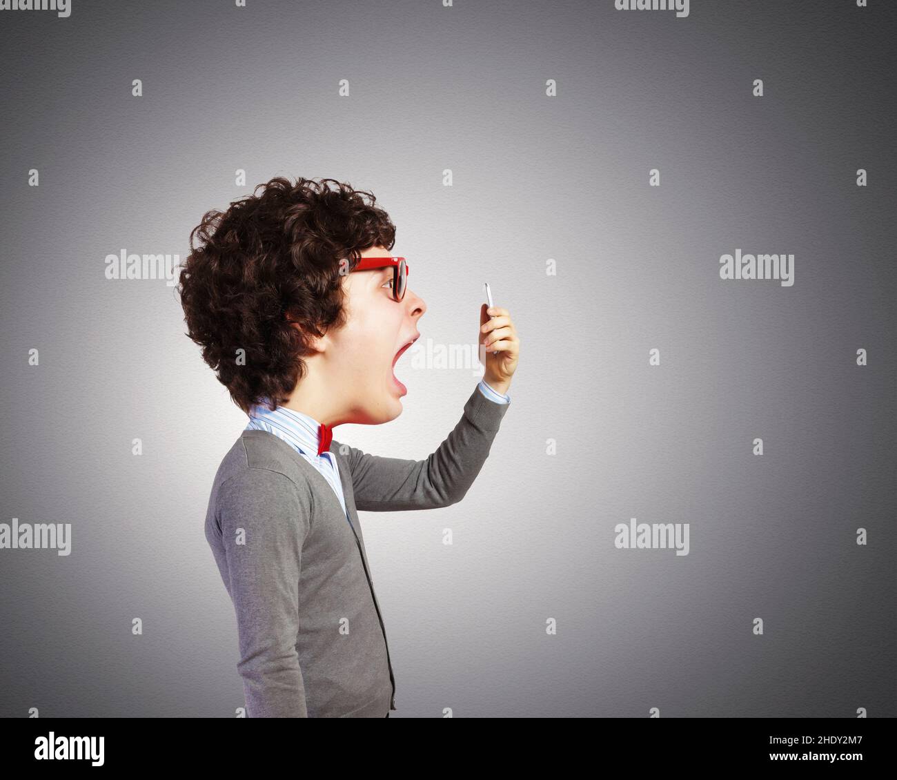 shouting, mobile, nerd, scream, screaming, shout, mobiles, nerds, swot ...