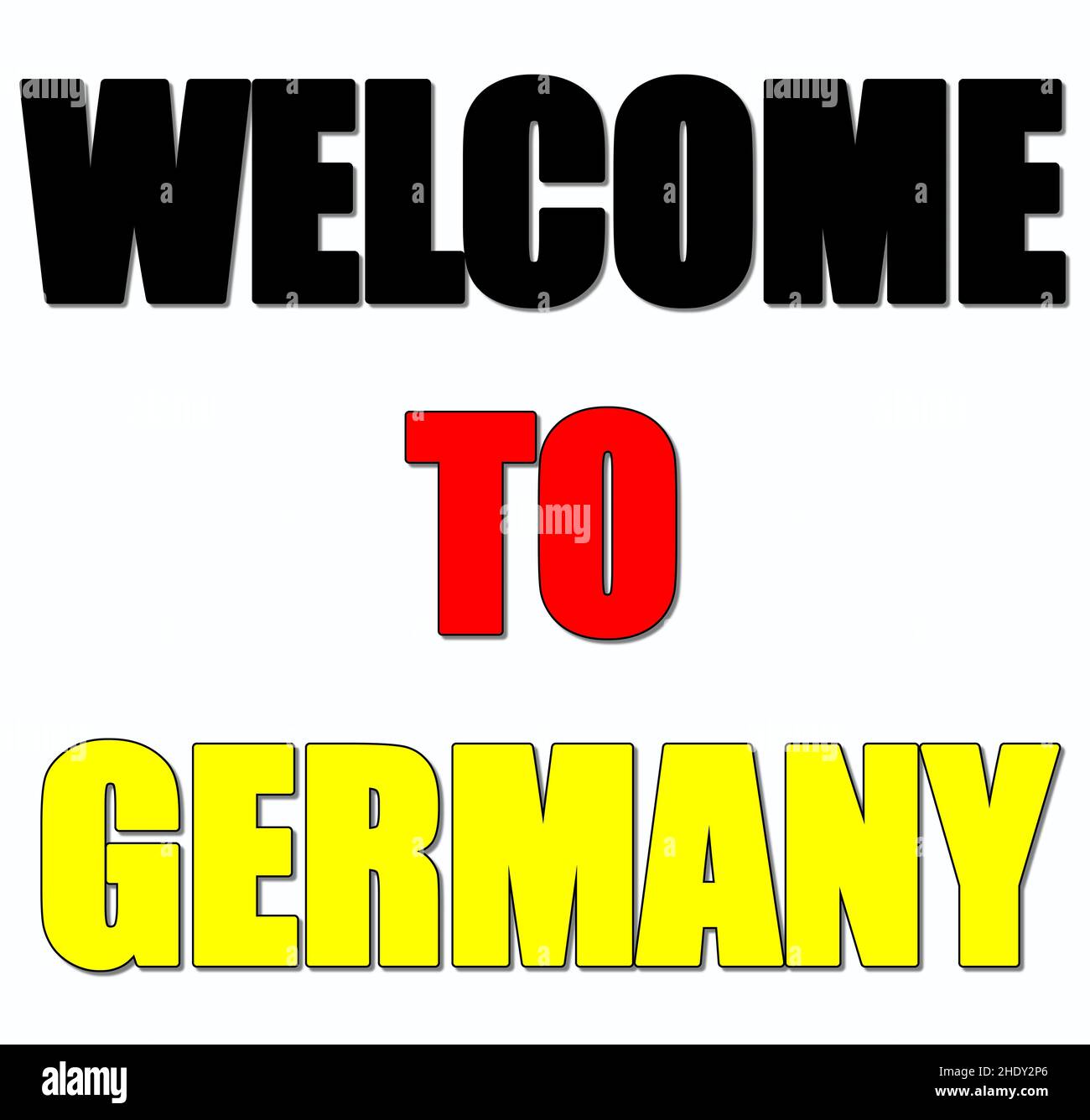 Welcome to germany Cut Out Stock Images & Pictures - Alamy