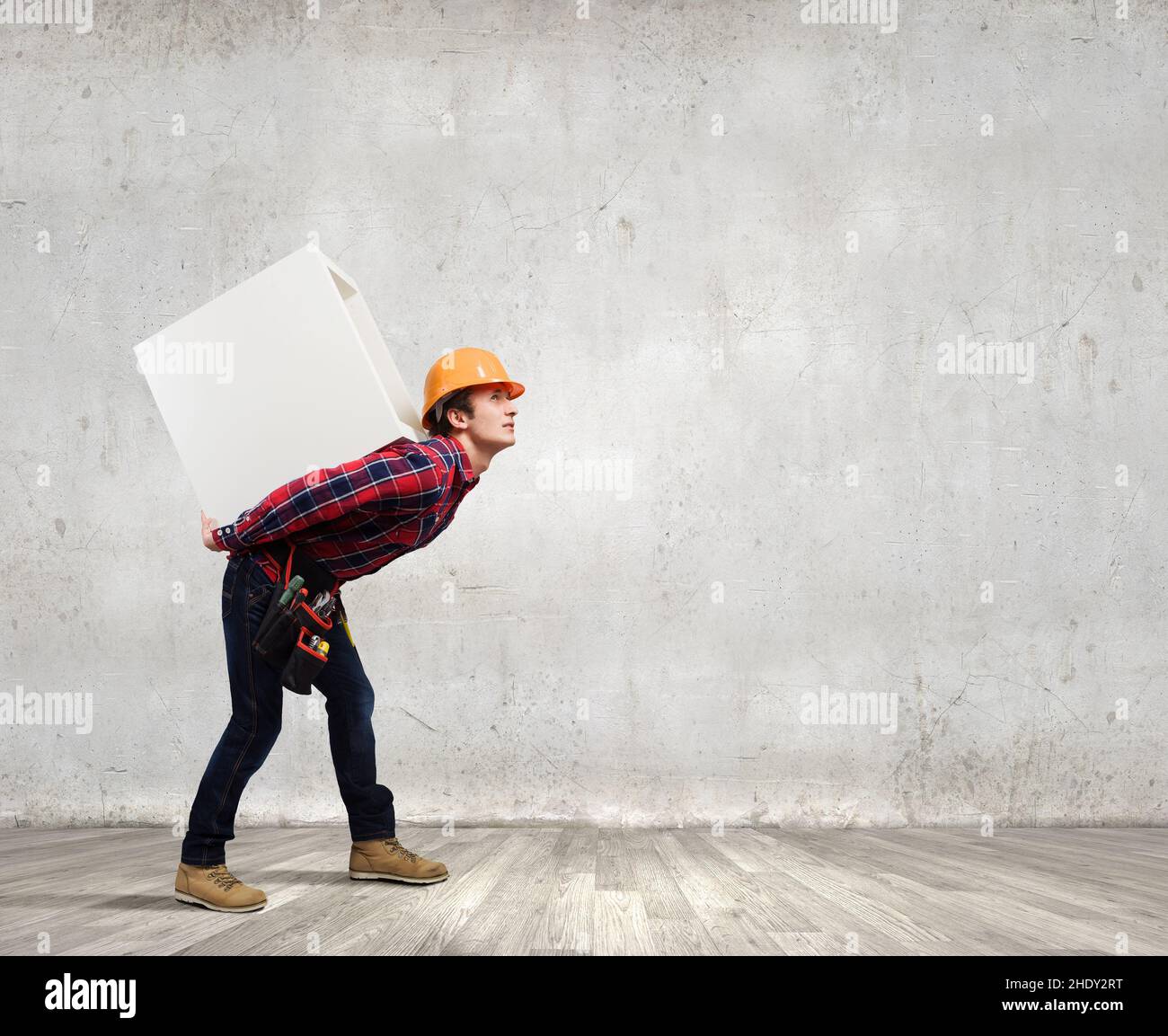 carrying, construction worker, module, heavy, carry, blue collar ...
