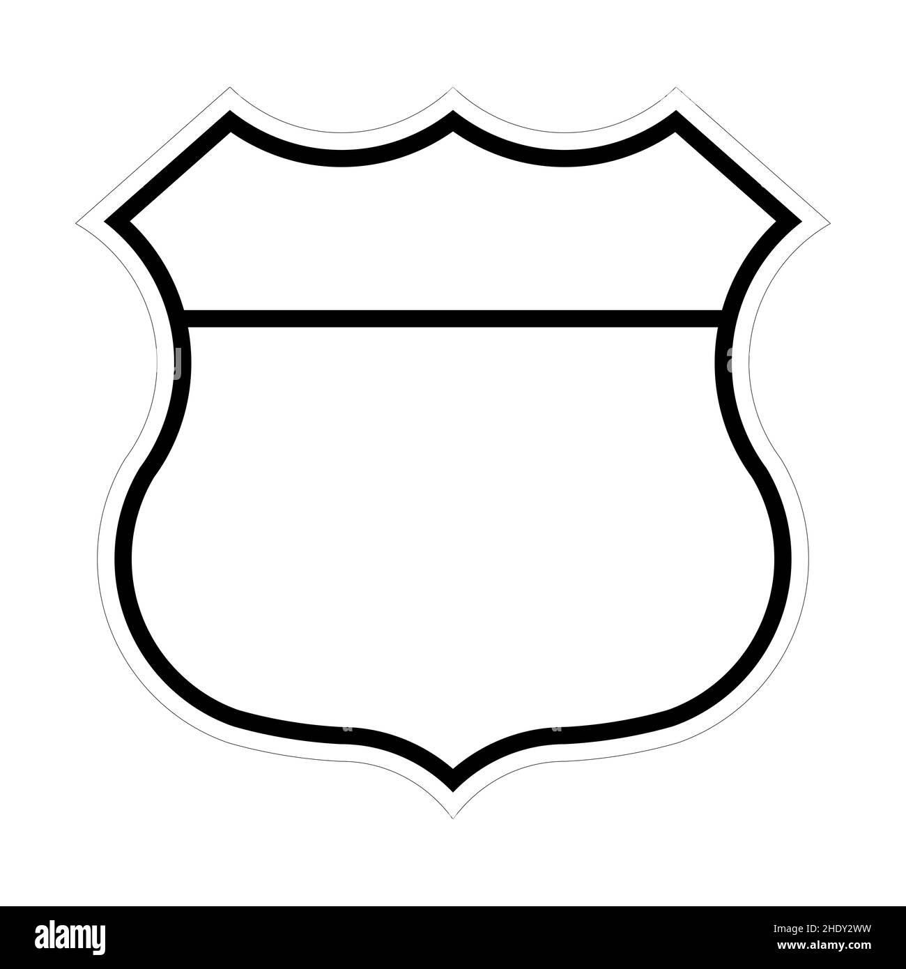 US route blank sign Stock Photo - Alamy