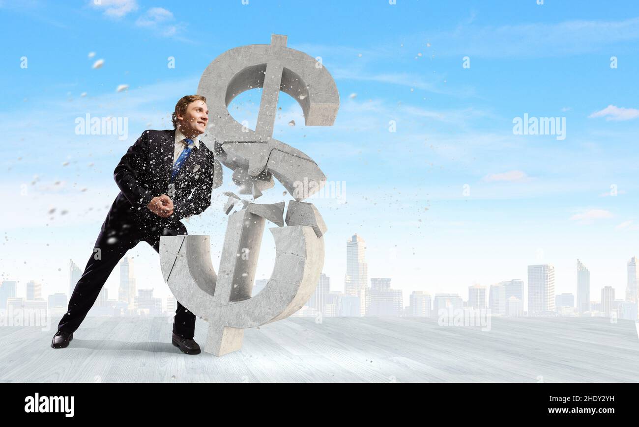 dollar sign, destroy, financial crisis, currency crisis, dollar signs ...