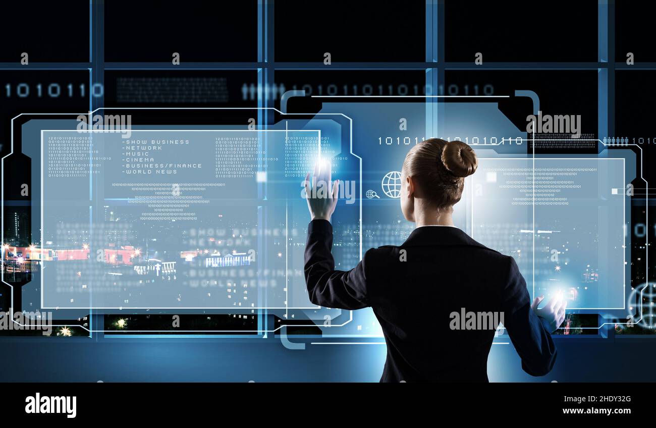 business woman, touchscreen, data, database, boss, business women ...