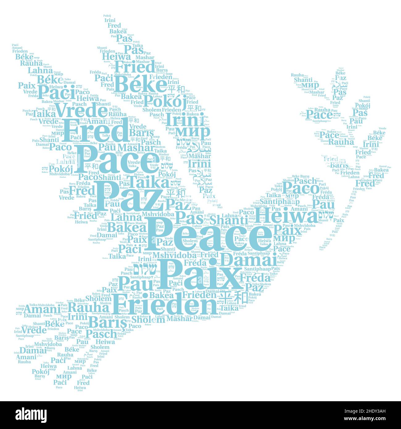 Peace in all languages Cut Out Stock Images & Pictures - Alamy