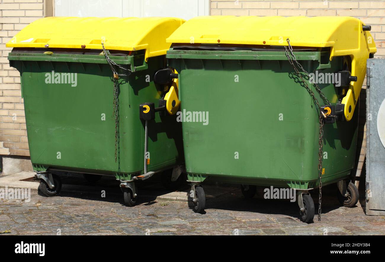 dustbin, garbage bin, dustbins, garbage bins, skip, skips Stock Photo ...