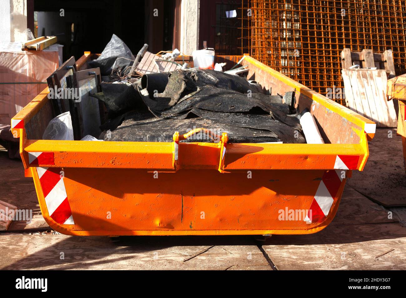 cargo container, rubble, cargo containers, rubbles Stock Photo - Alamy