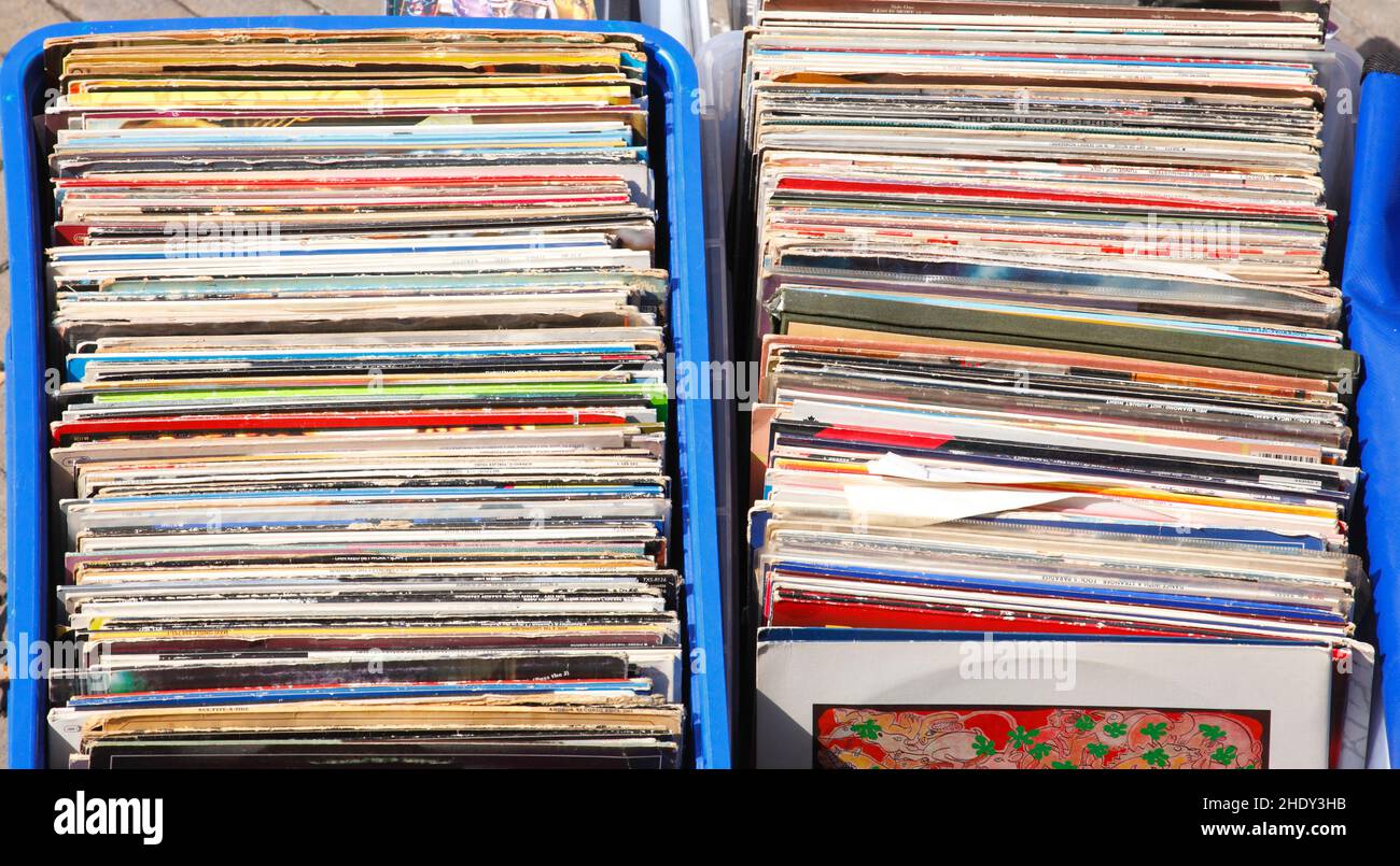 Old record collections hi-res stock photography and images - Alamy