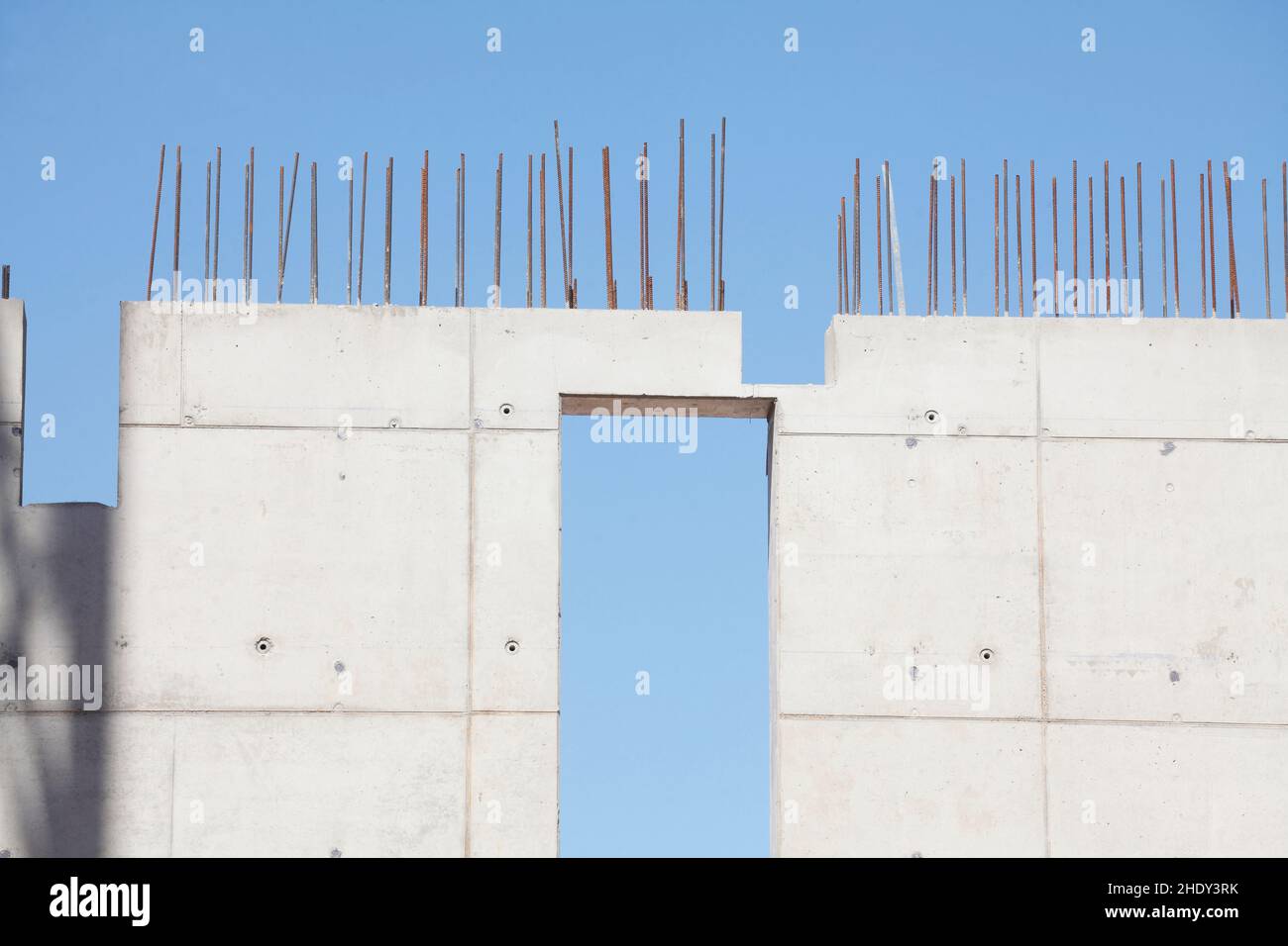 concrete wall, carcass, window opening, concrete walls, window cut out ...