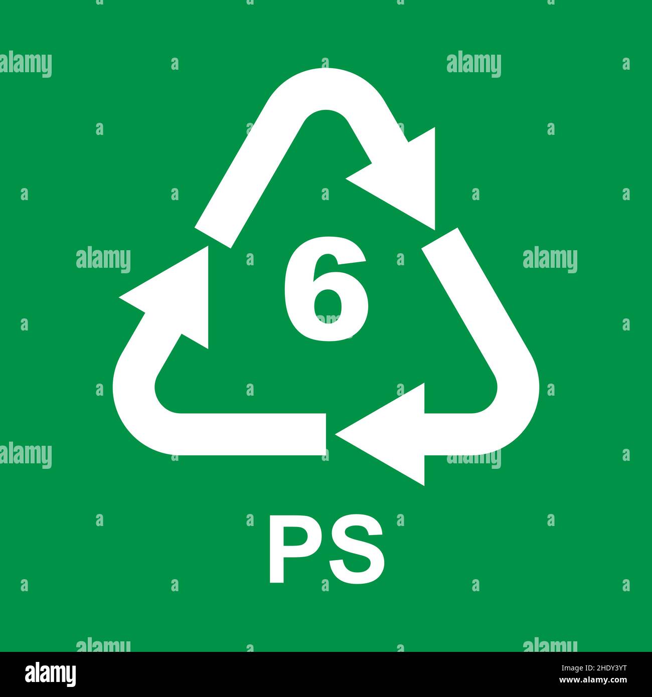 Plastic Recycling Symbol Class 6 PS Stock Vector Image & Art - Alamy