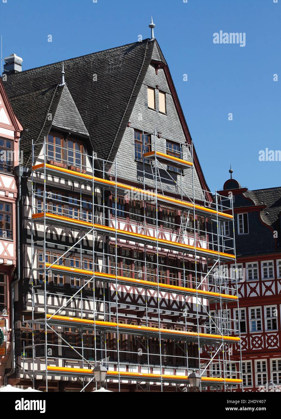 construction site, timbered, scaffolding, construction sites, site ...