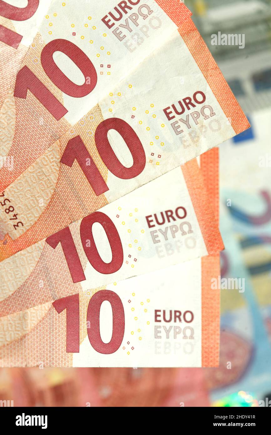 euro notes, 10 euro, ten euro Stock Photo - Alamy