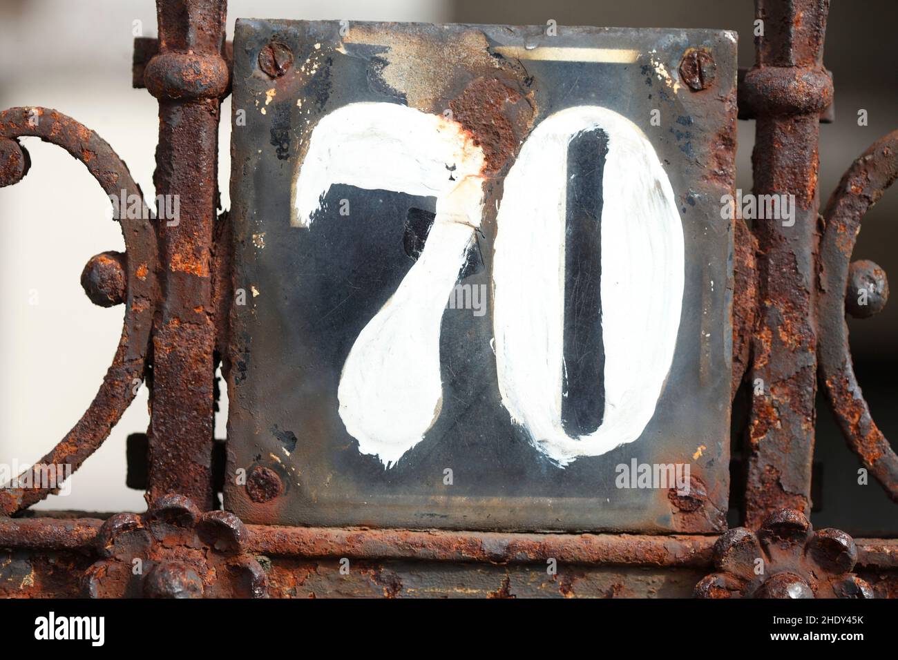 70 sign, sign 70 Stock Photo - Alamy