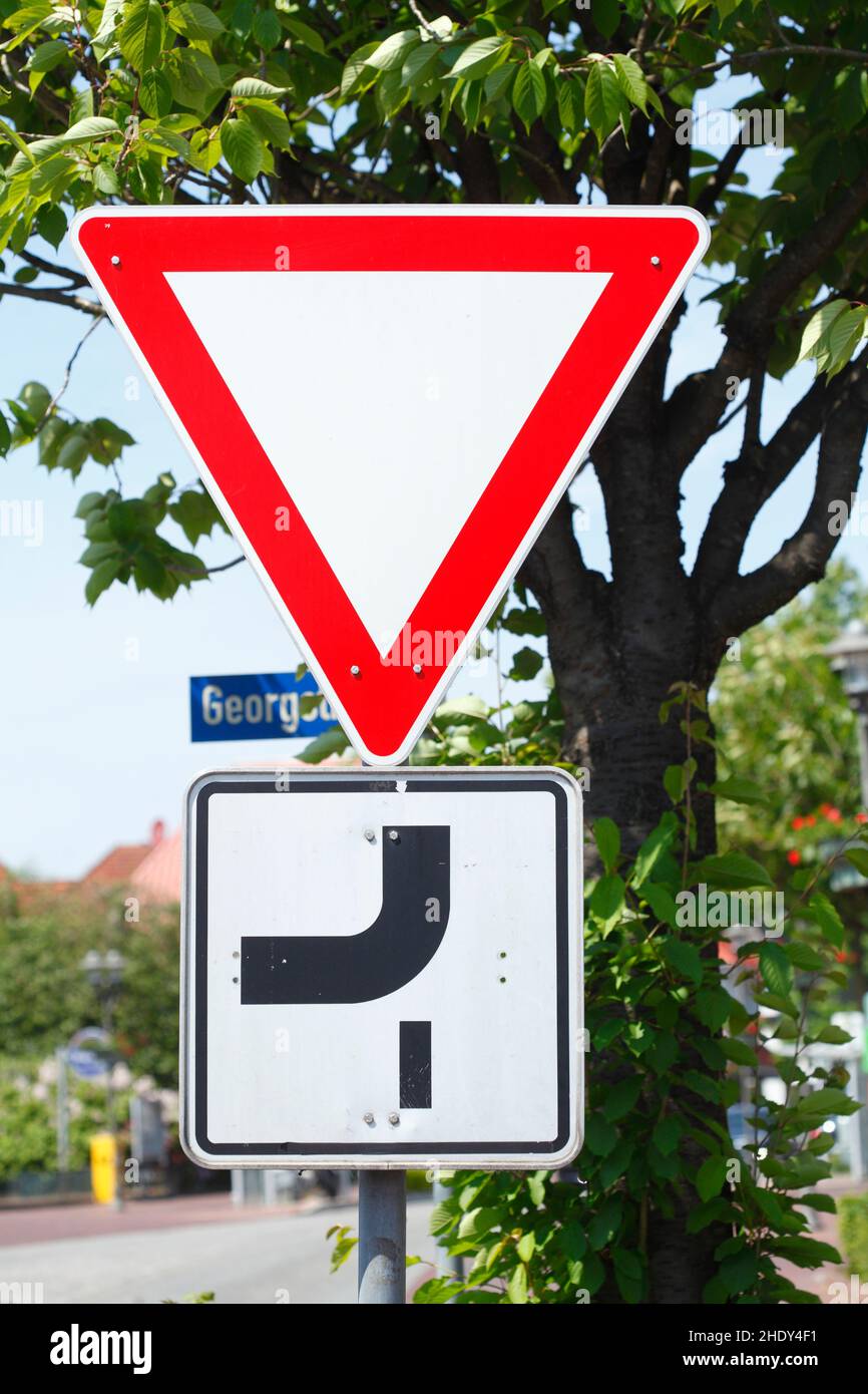 traffic sign, yield, road sign, road signs, traffic signs, yields Stock ...