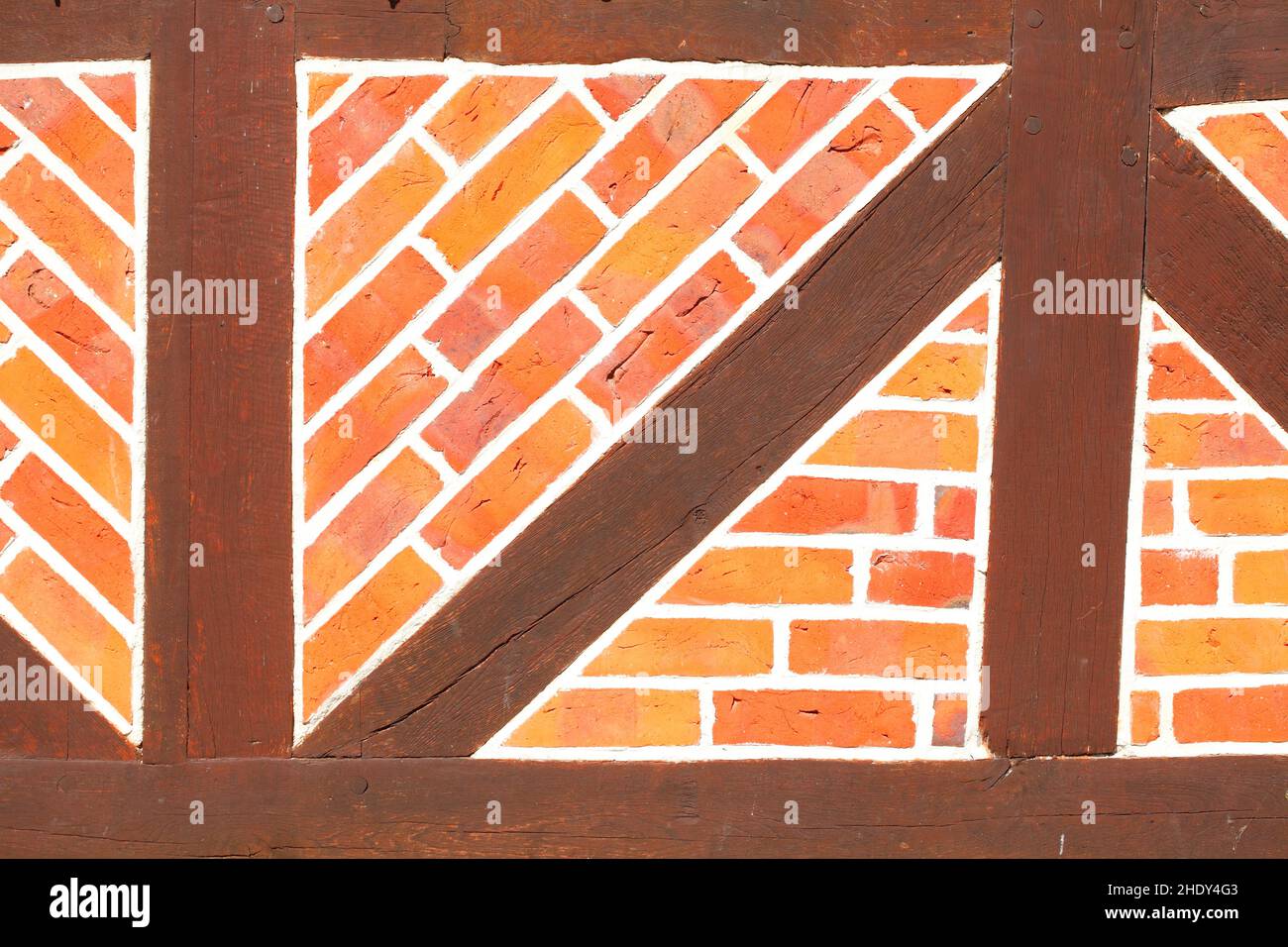 half timbered, beams, brick wall, half-timbereds, beam, brick walls ...