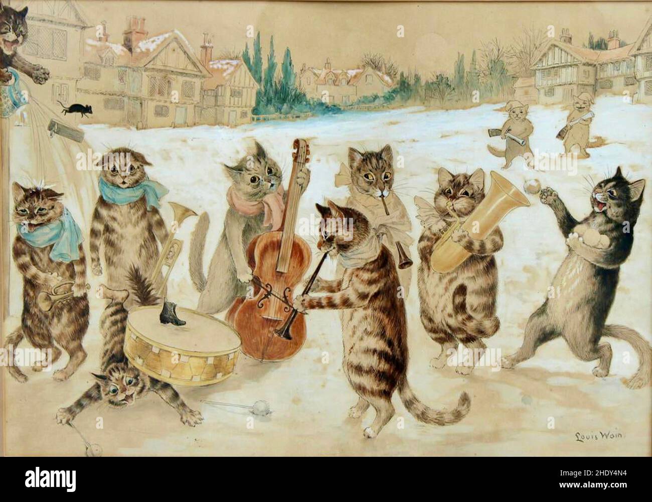 Louis wain carol singing cats hi-res stock photography and images - Alamy