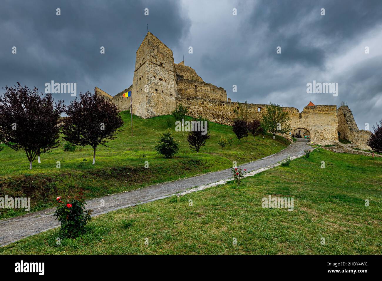 The castle of Rupea in Romania Stock Photo - Alamy