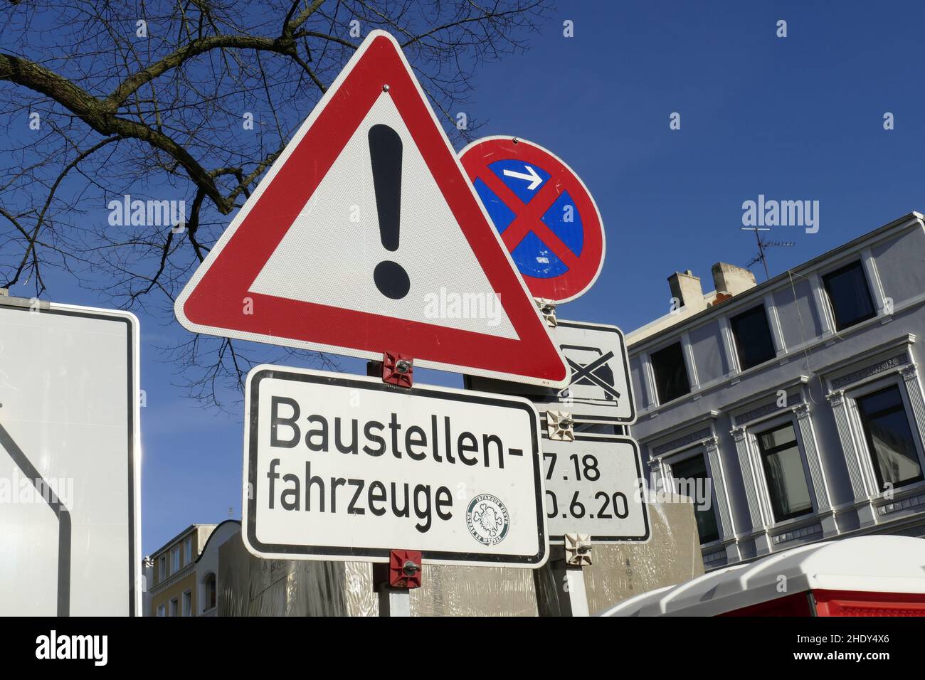 construction site, danger point, construction vehicle, construction ...