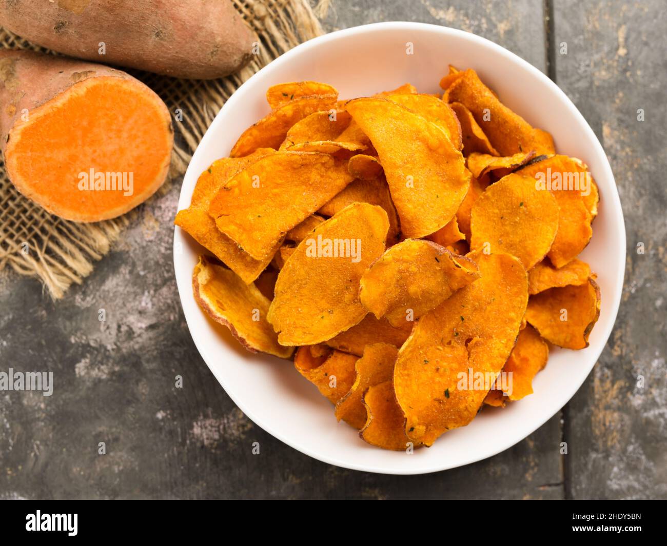 potato chip, yam, home made, potato chips, yams, home mades Stock Photo ...