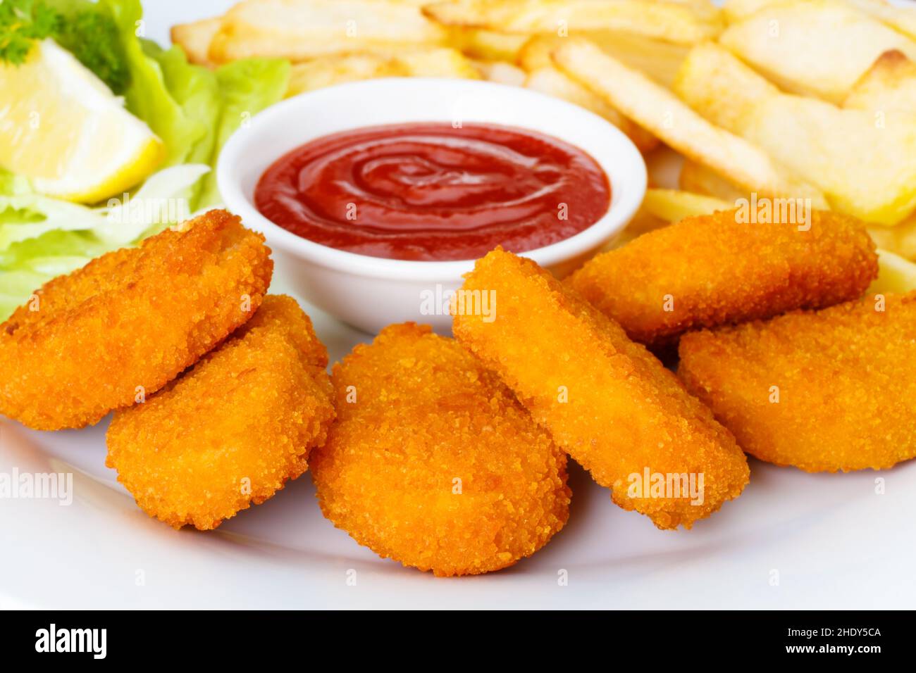 fast food, french fries, chicken nuggets, fastfood, pommes Stock Photo ...