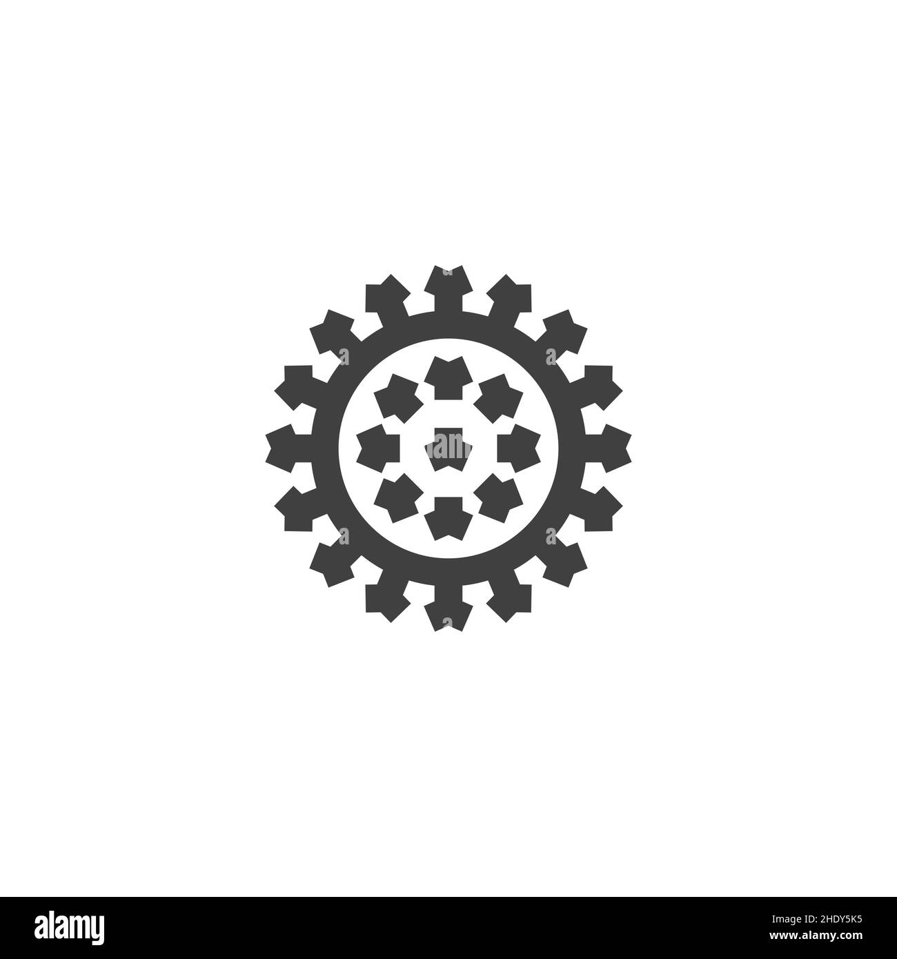 Gears mechanism wheel icon. Stock Vector illustration isolated on white ...