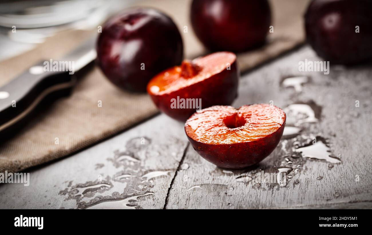 plum, red plum, plums Stock Photo - Alamy