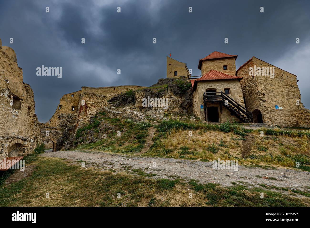 The castle of Rupea in Romania Stock Photo - Alamy