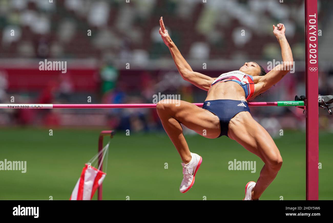 Katarina Johnson-Thompson participating in the High Jump of the ...