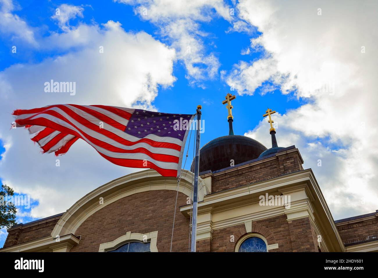 Church usa flag hi-res stock photography and images - Alamy