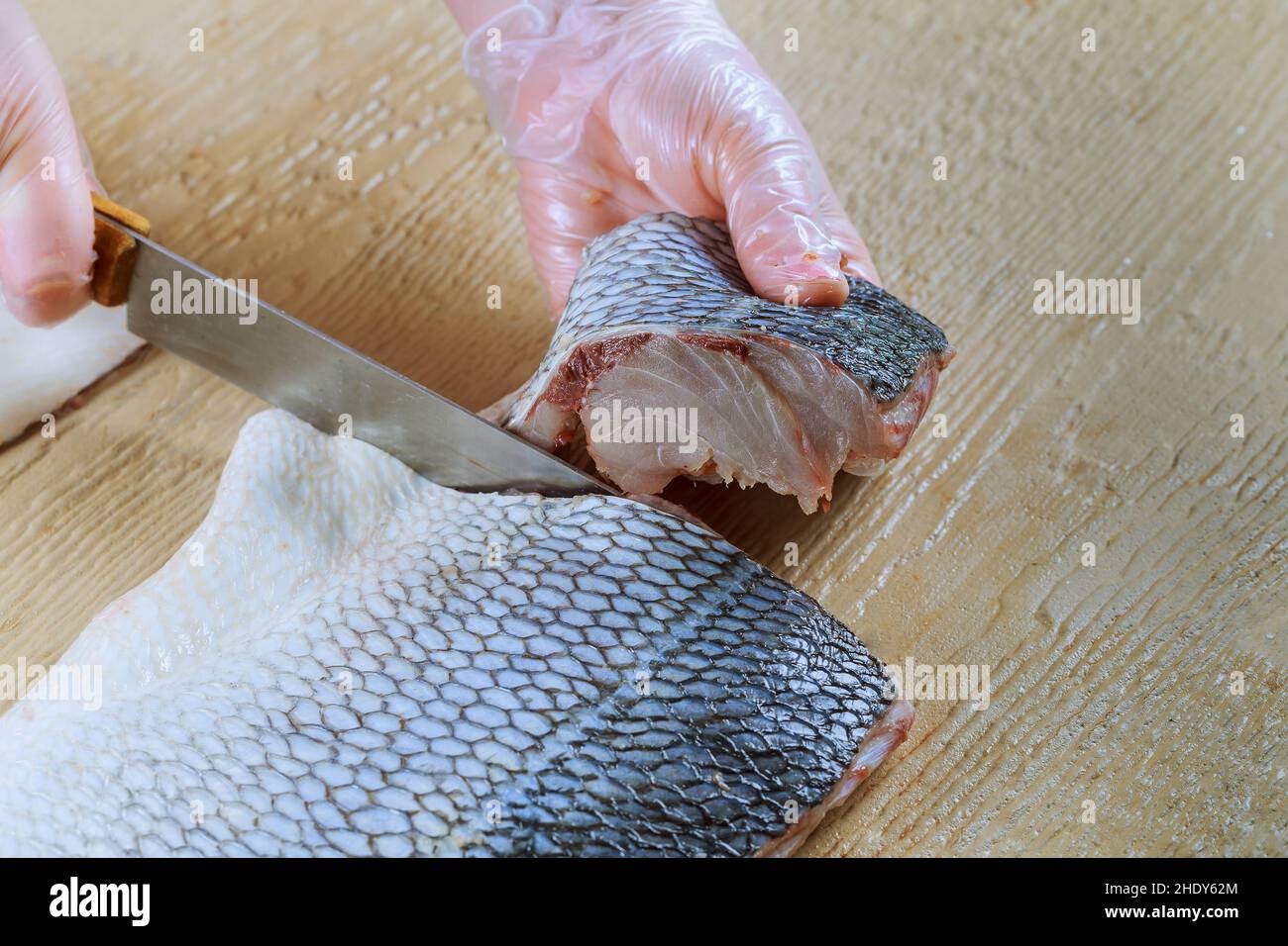 fish, cutting, preparation, fishes, preparations Stock Photo - Alamy