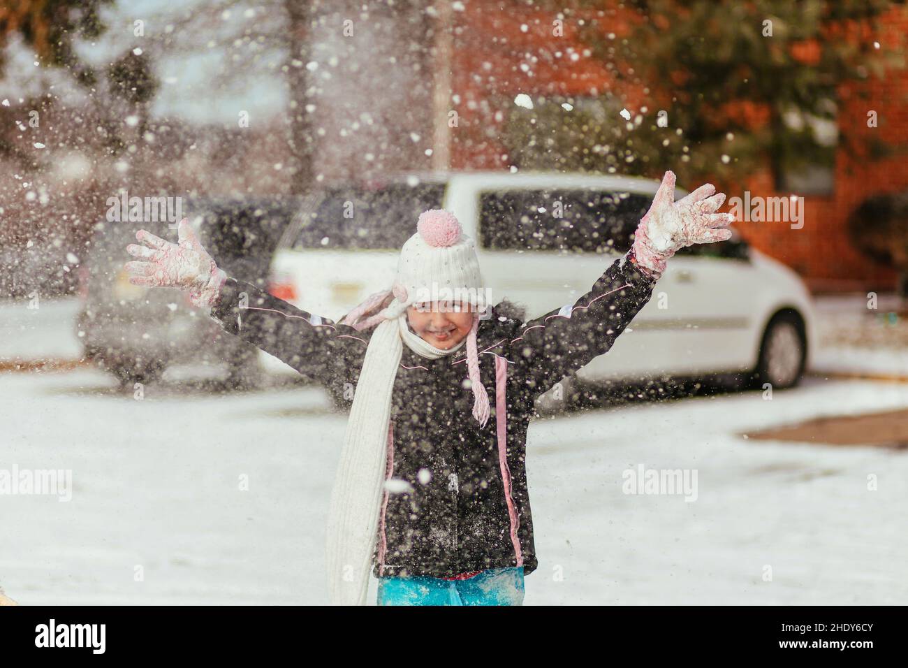 child, winter, snow, snowball fight, children, childs, kid, kids ...