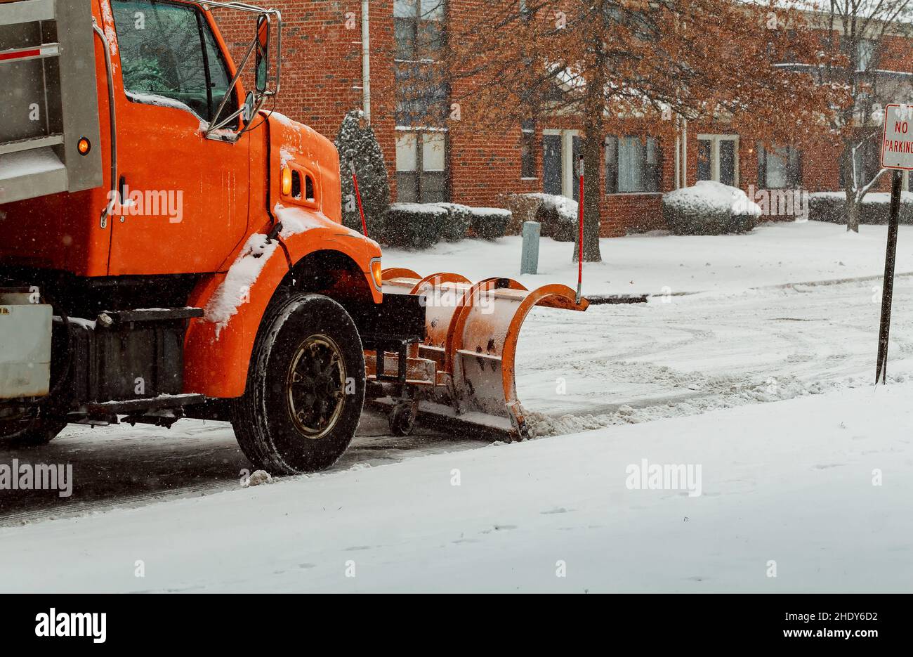 winter, snow removing, winters Stock Photo - Alamy