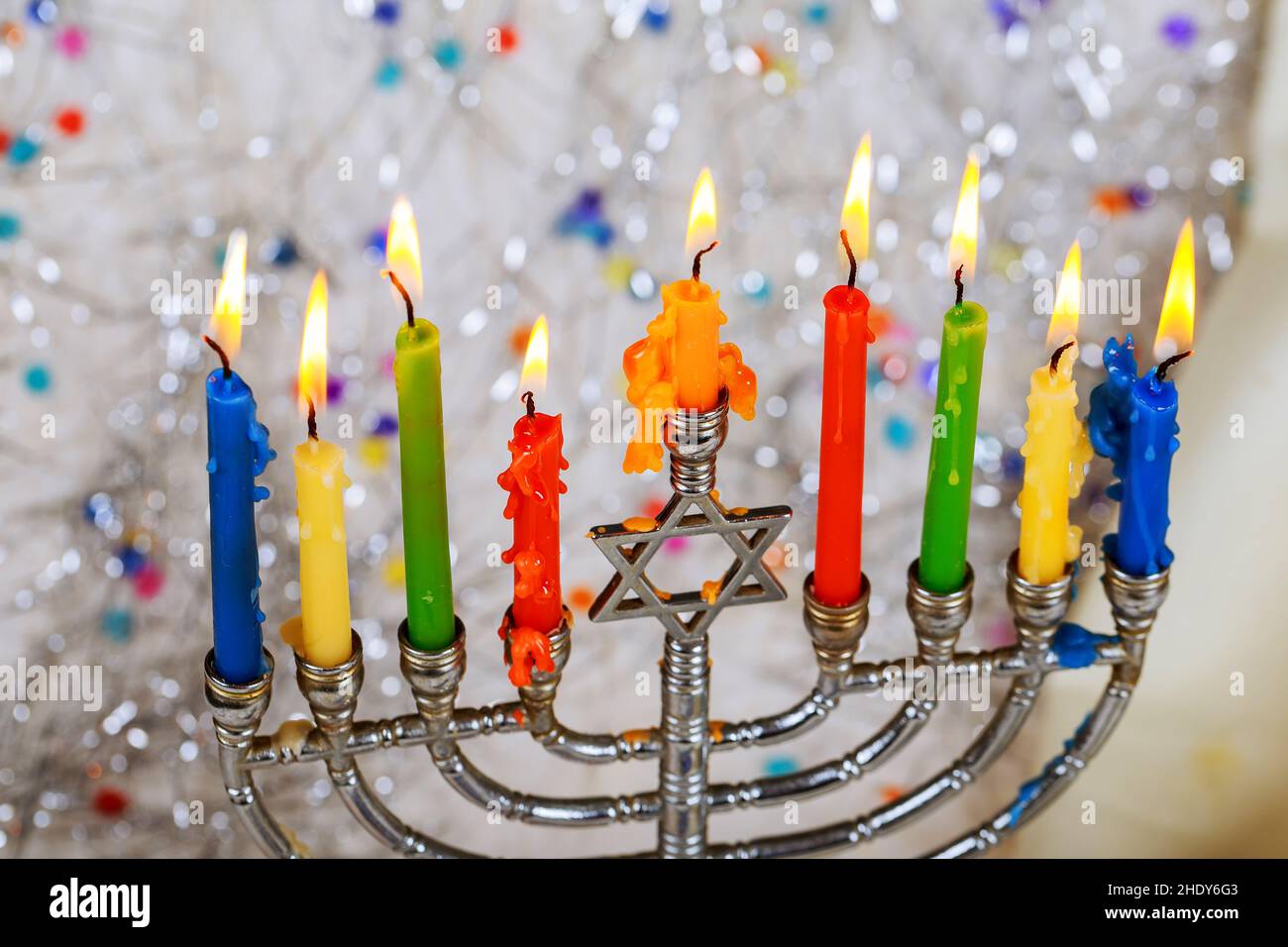 Chanukah lamps hi-res stock photography and images - Alamy