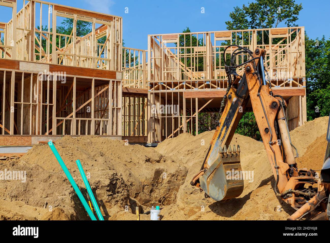 house, new building, pit, houses, new buildings, pits Stock Photo - Alamy