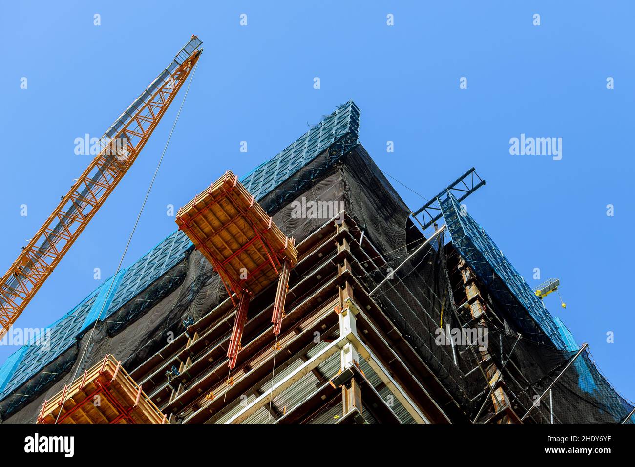 skyscraper, construction site, scaffolding, high rise, skyscrapers ...