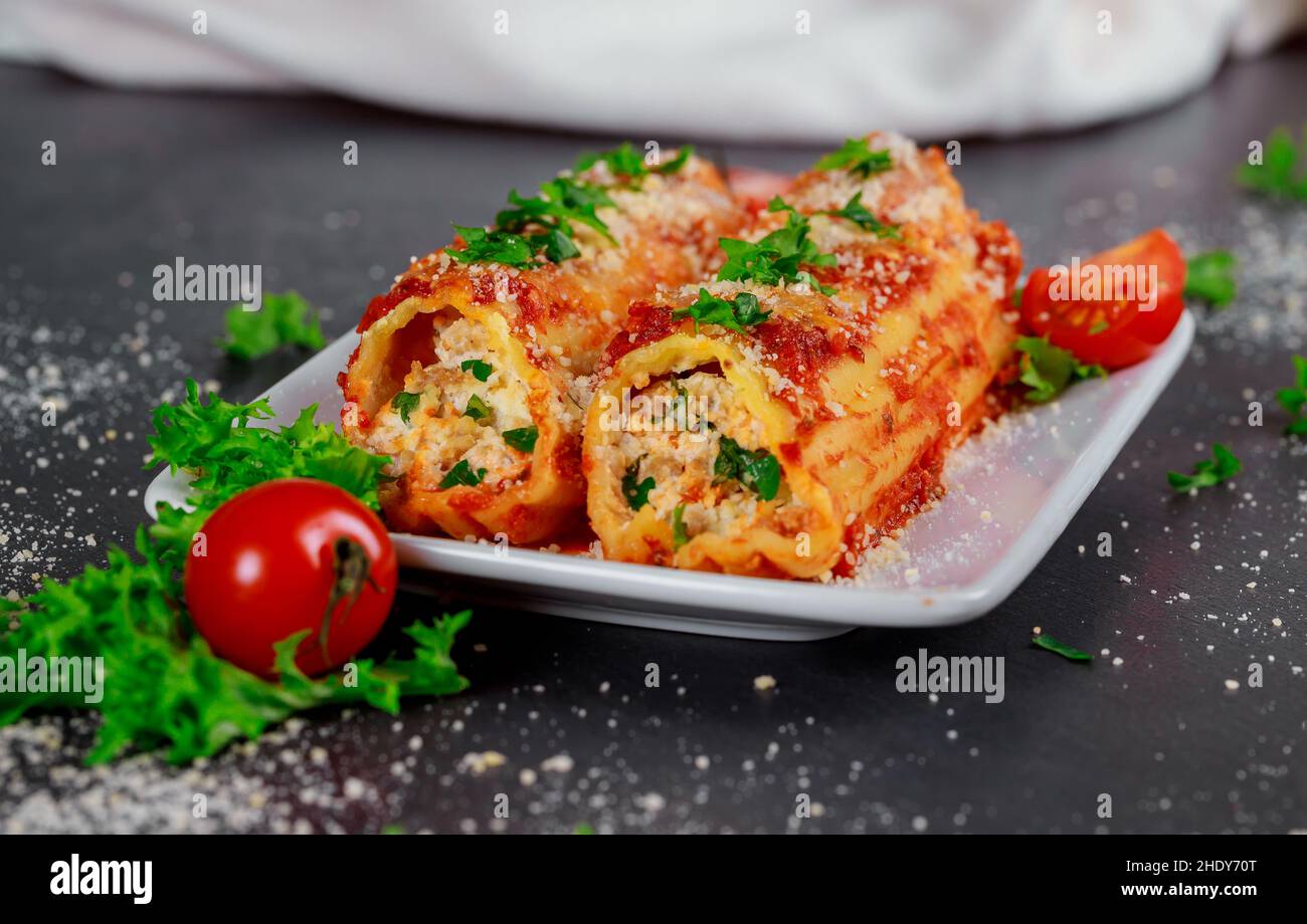 italian cuisine, involtini, italian cuisines, italian food Stock Photo ...